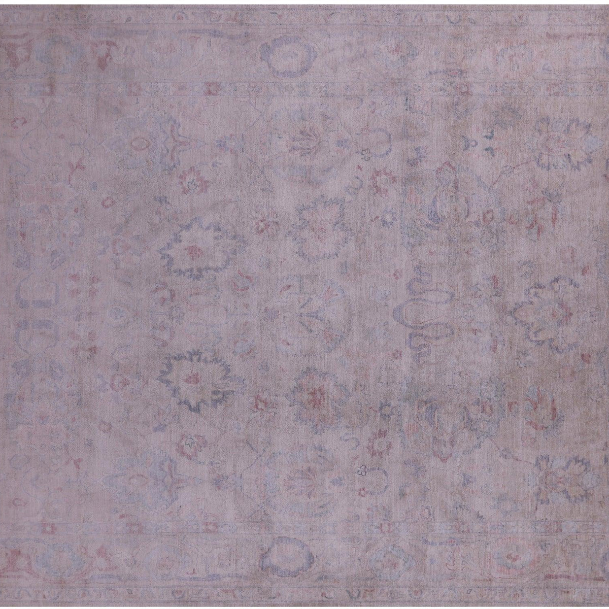 8' 11" X 11' 11" Turkish Oushak Washed Out Handmade Wool Rug ...