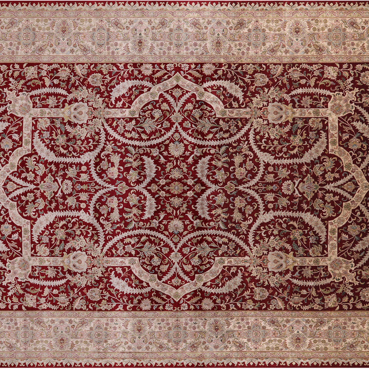 Red Persian Tabriz Hand Knotted Wool Rug 9' 9" X 14' 3" – Manhattan Rugs