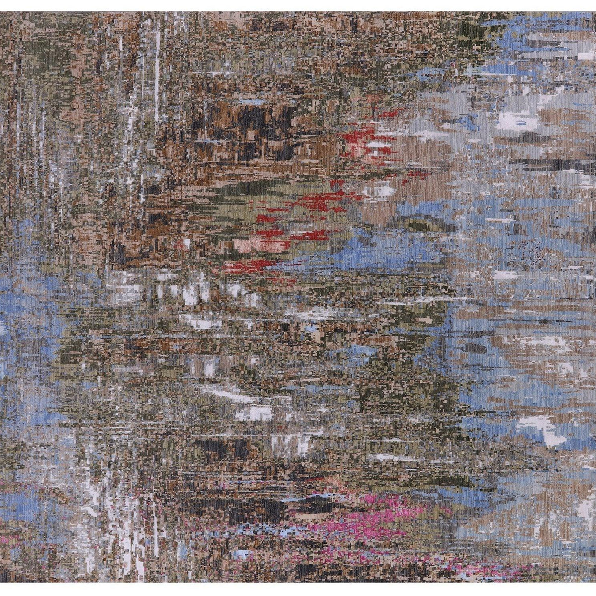 9' 0" X 12' 0" Wool & Silk Modern Handmade Rug – Manhattan Rugs
