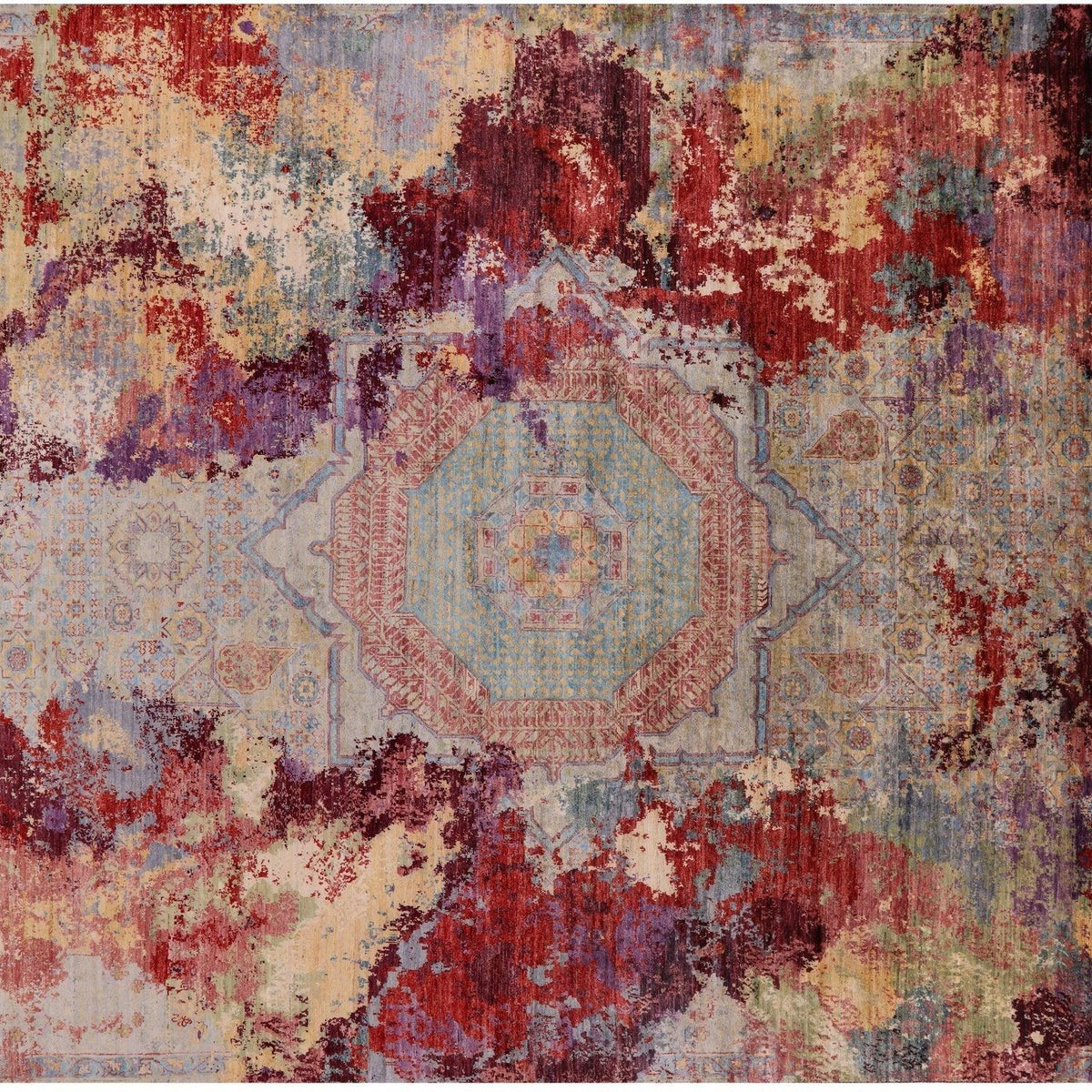Handmade Contemporary Wool Rug 9' 4